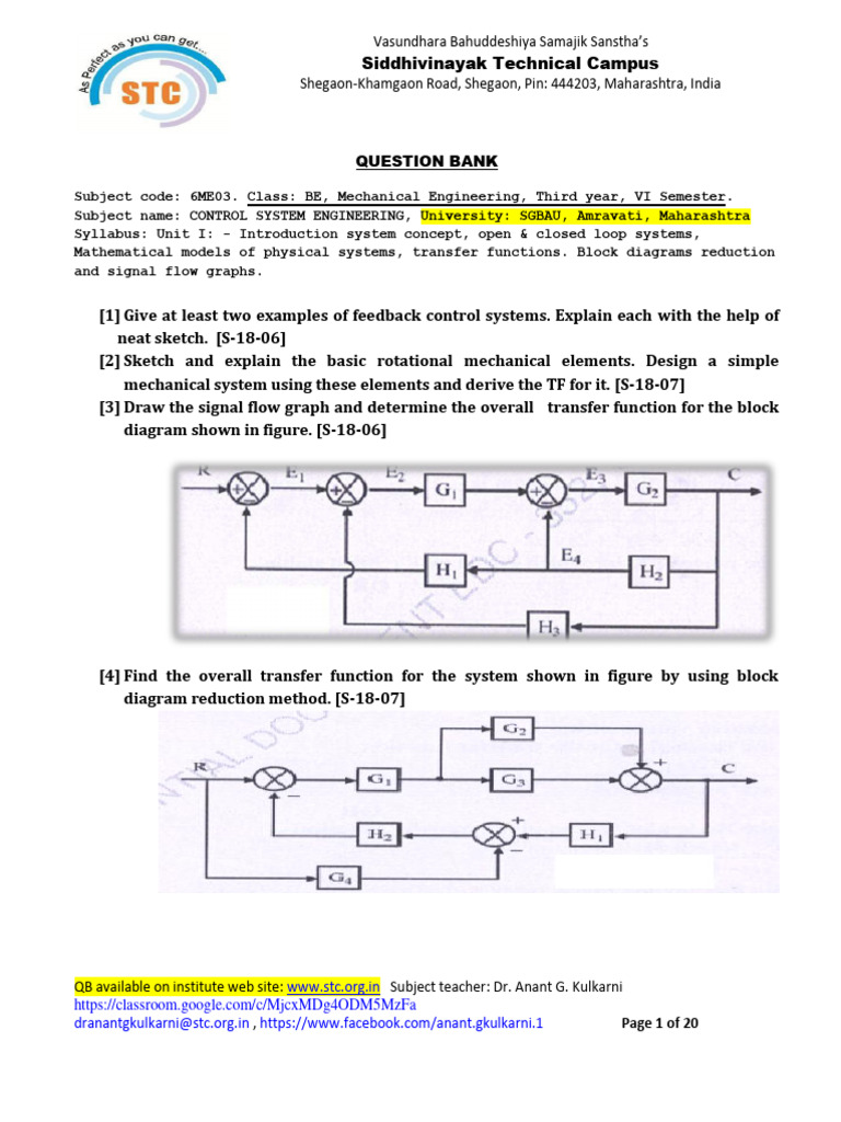 CONTROL_SYSTEM_ENGINEERING | PDF | Damping | Feedback