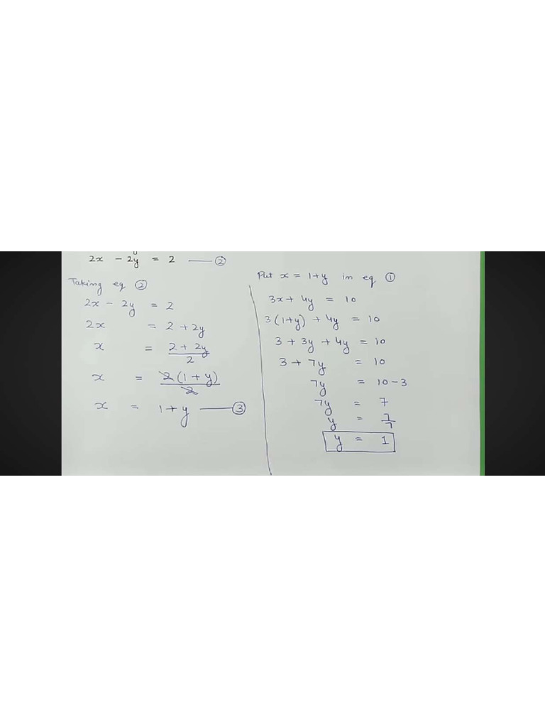 Maths class 10 chapter 3 | PDF