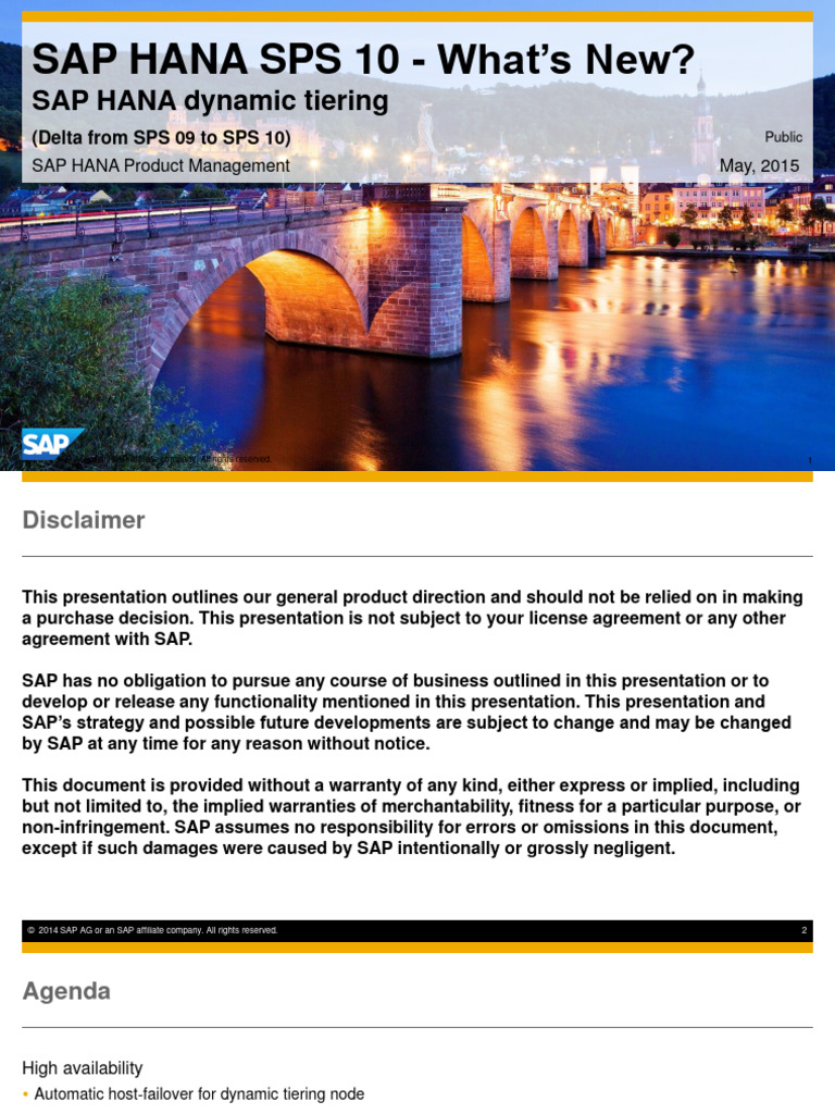 Sap Hana Sps10 - Sap Hana Dynamic Tiering | PDF | Backup | Databases
