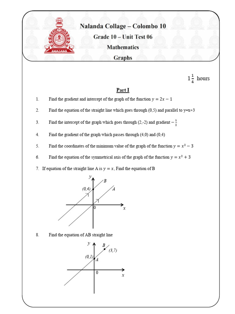 21 second term | PDF | Line (Geometry) | Function (Mathematics)