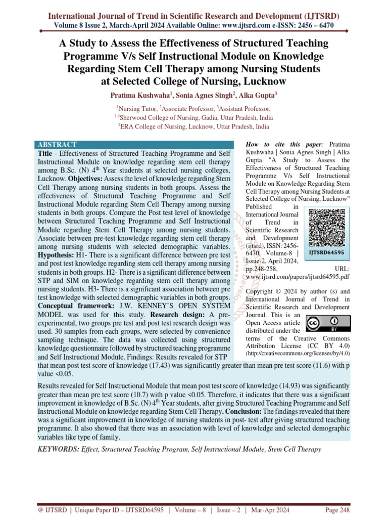 International Journal of Trend in Scientific Research and Development ...