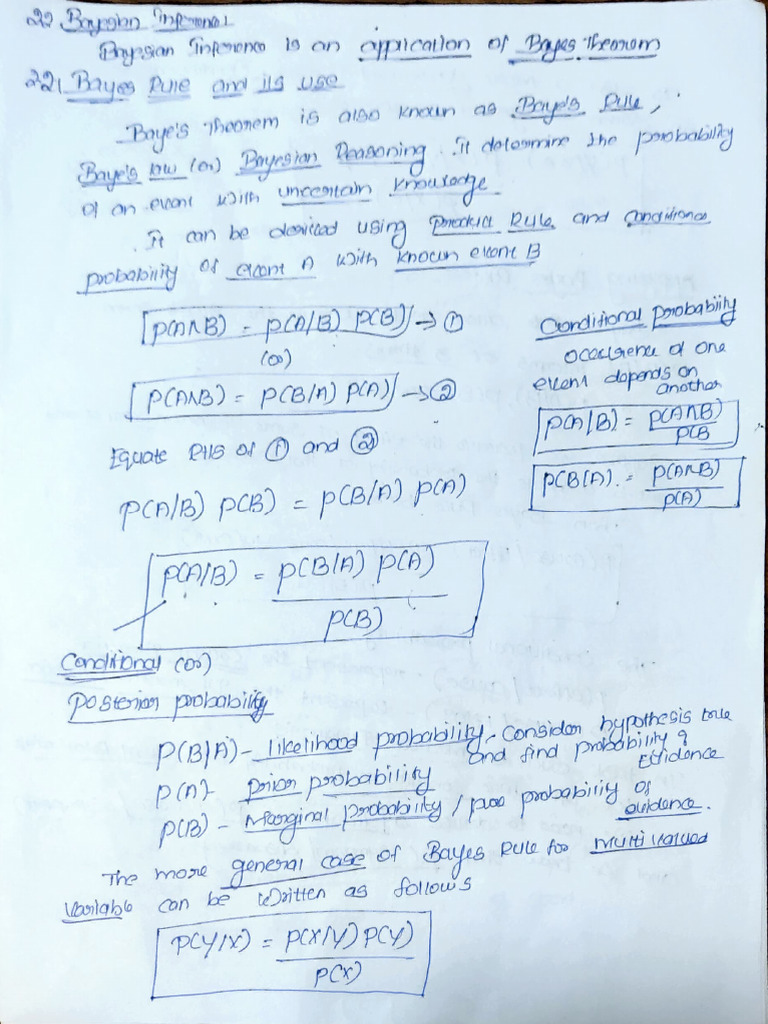 2.2bayesian Inference & 2.3 Naive Bayes | PDF