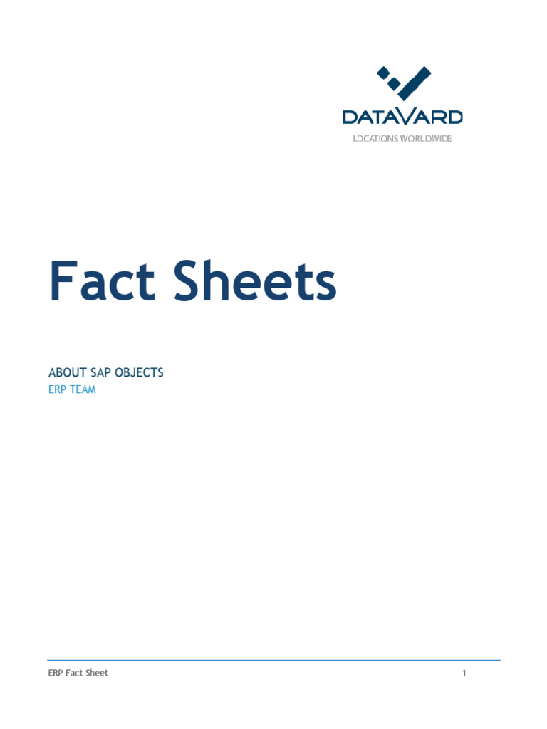 SAP ERP Fact Sheet Overview | PDF | Depreciation | Balance Sheet