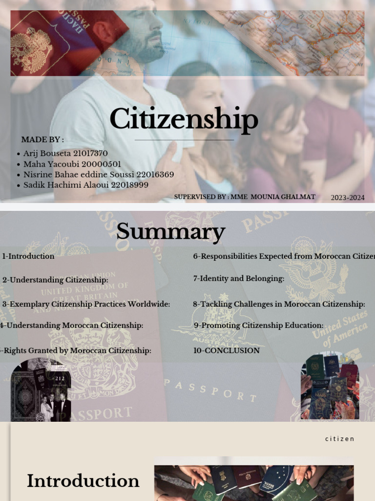 Citizenship - English Presentation ACG G2 | Download Free PDF ...