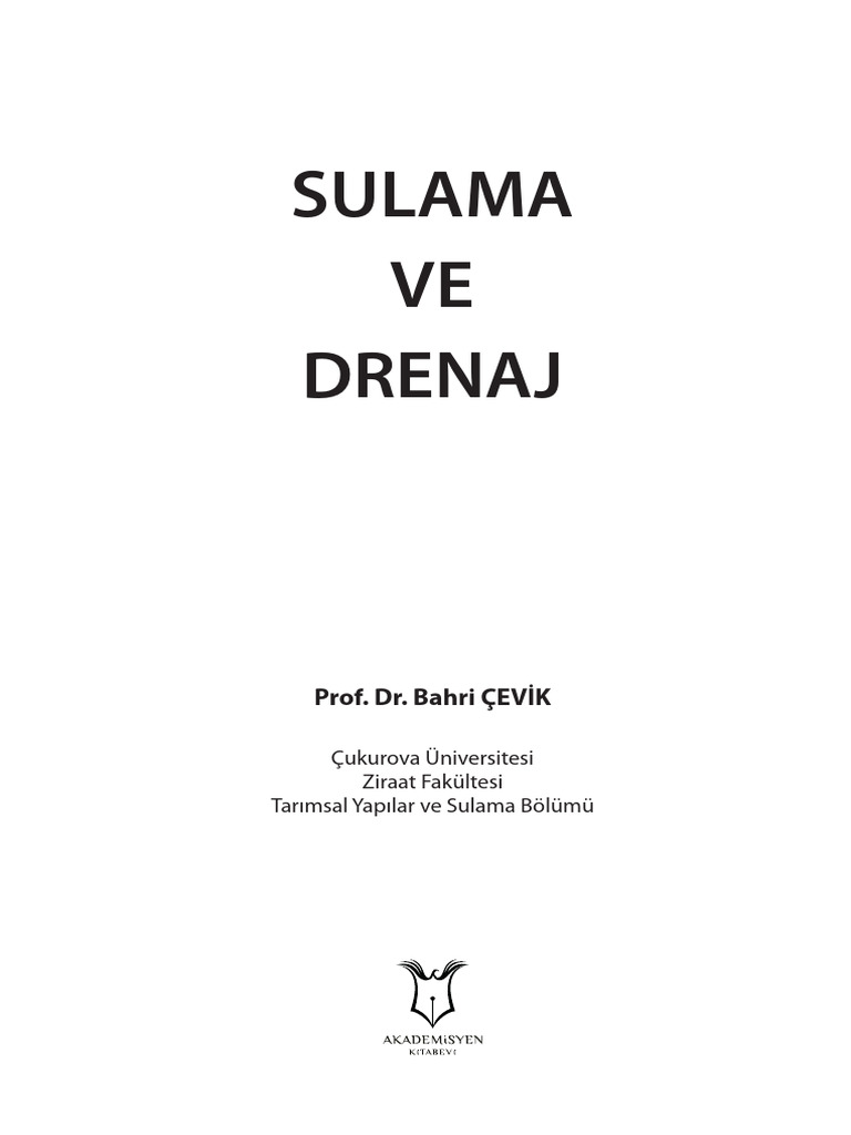 Sulama Ve Drenaj | PDF