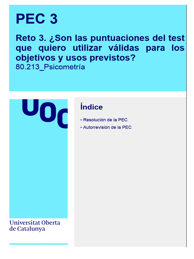 Entrega RETO3 IBE | PDF | Validez (Estadísticas) | Ciencias del comportamiento