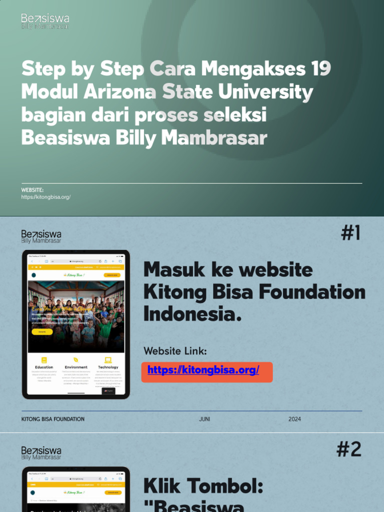 Step by Step Cara Mengakses 19 Modul Arizona State University Bagian dari Proses Seleksi ...