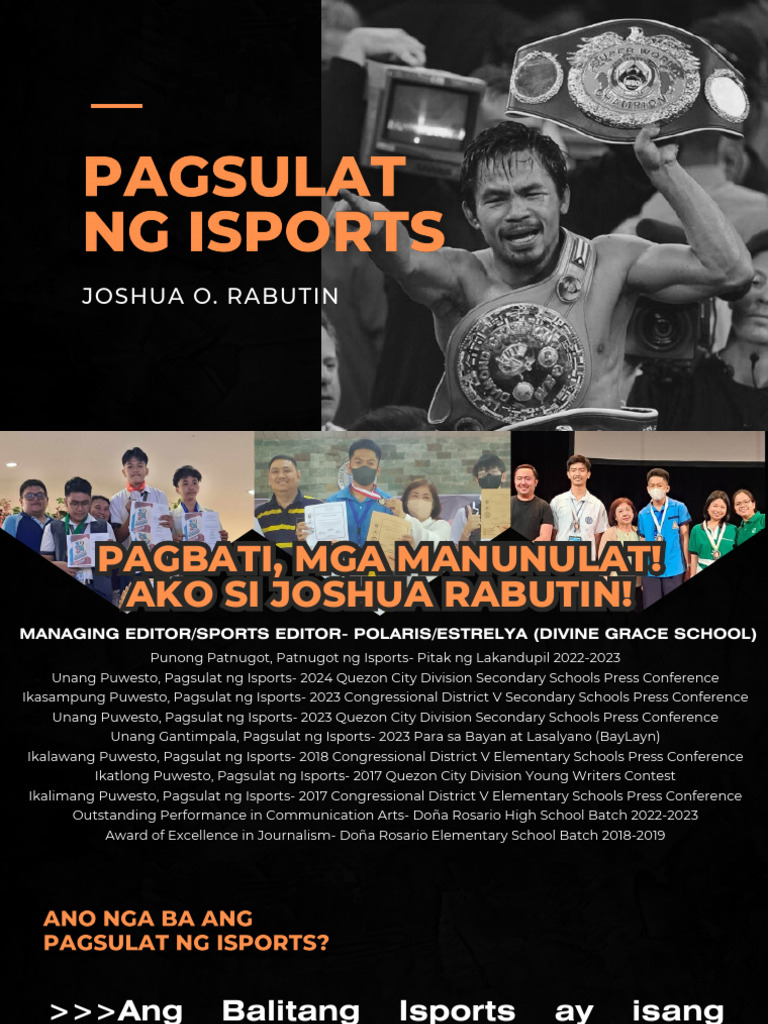 Pagsulat NG Isports | PDF