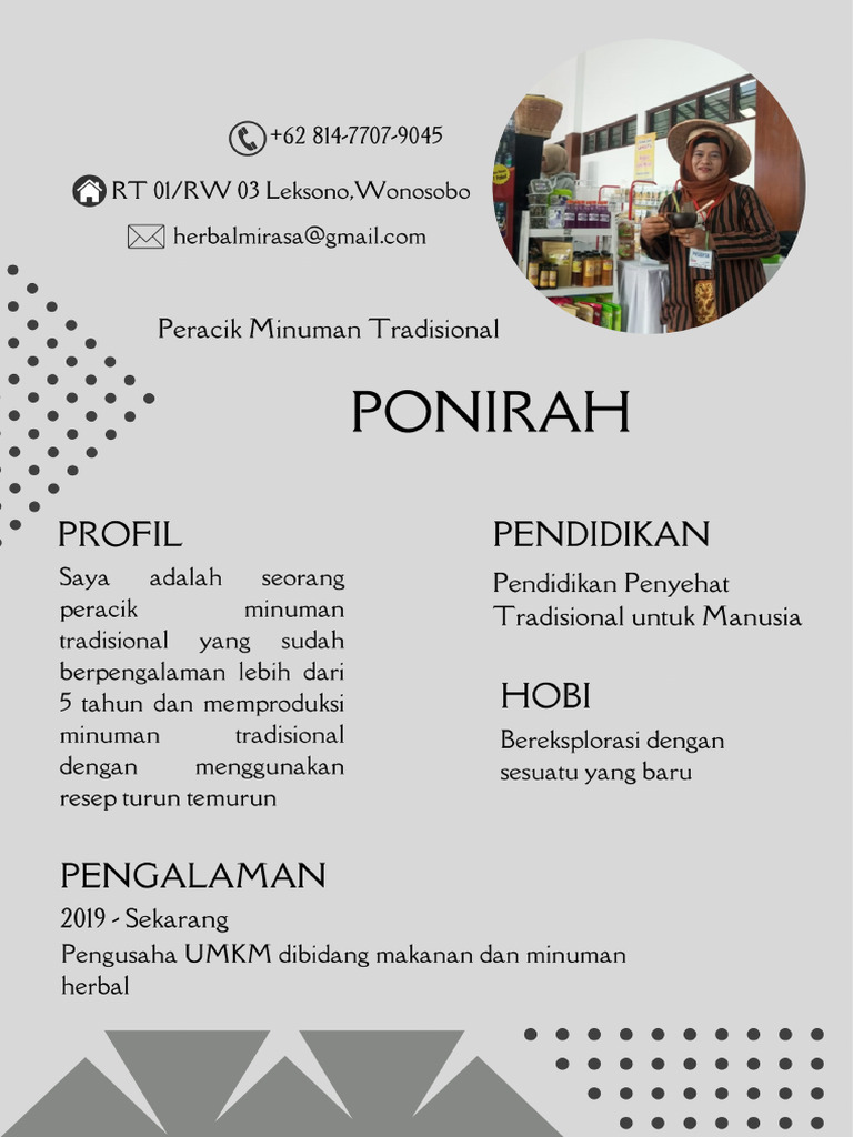 cv mira jamu | PDF