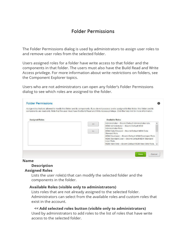 Folder Permissions | PDF