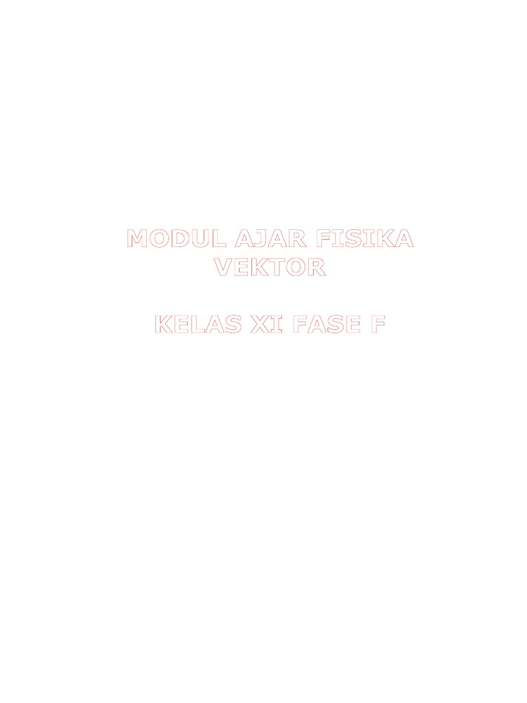 Modul Ajar Fisika Materi Vektor Pdf