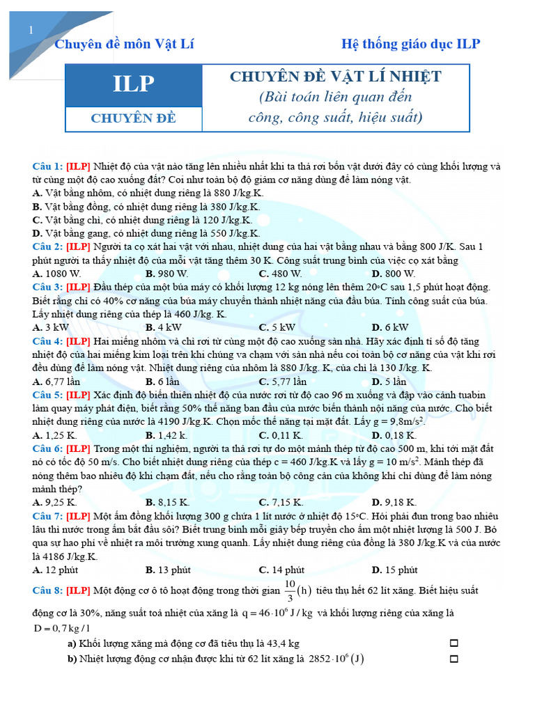 Bai 4 3 Bai Toan Lien Quan Den Cong Cong Suat Hieu Suat PDF | PDF