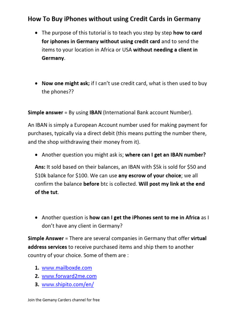 How To Buy Iphones WITHOUT CC | PDF | Credit Card | Debit Card