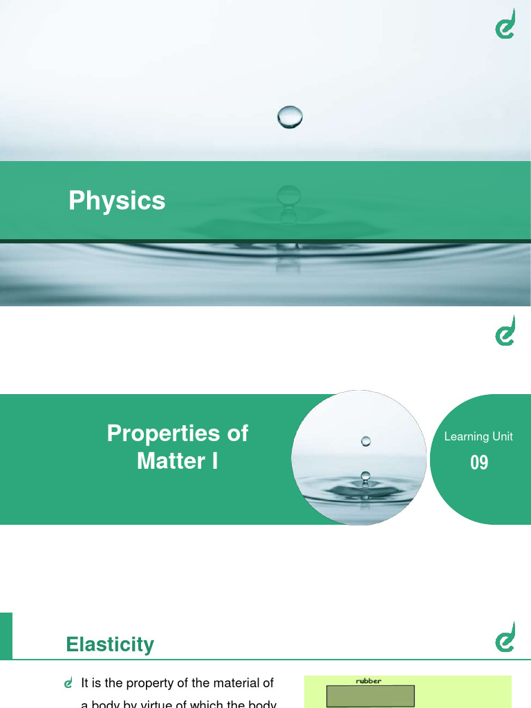 matters and properties | PDF | Young's Modulus | Elasticity (Physics)