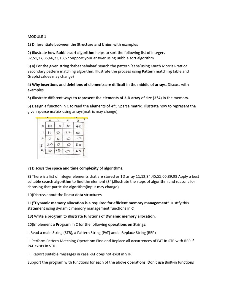 Dsa QB Modulewise | PDF | Queue (Abstract Data Type) | Algorithms