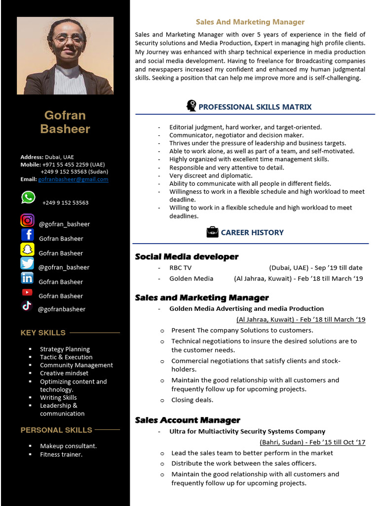 Gofran Basheer CV (Marketing) 2020 | PDF | Sales | Marketing