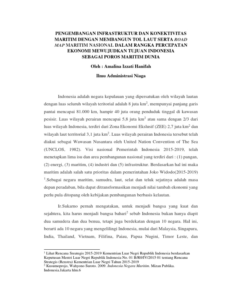 Tol Laut: Mewujudkan Poros Maritim Indonesia | PDF
