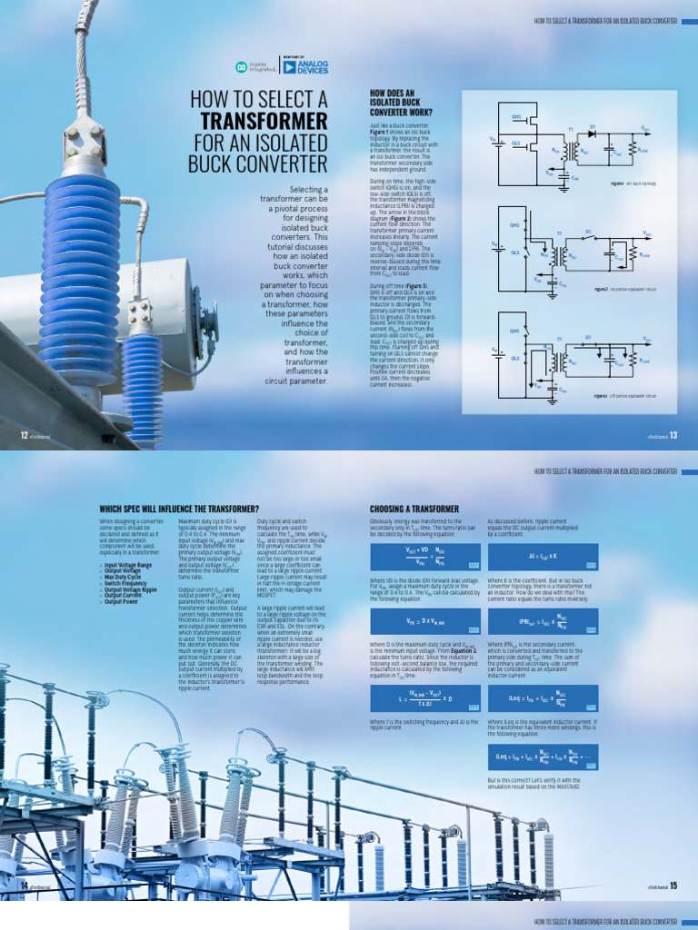 How To Select A Transformer For An Isolated Buck Converter | PDF ...