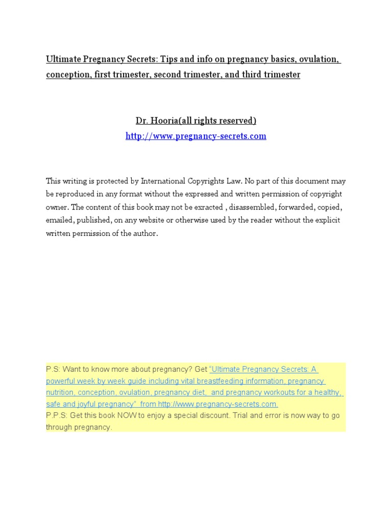 Ultimate Pregnancy Secrets: Tips and Info On Pregnancy Basics ...