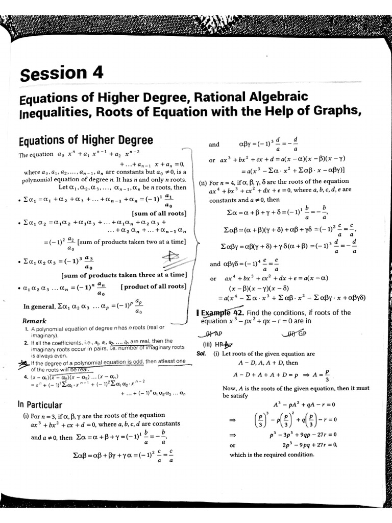 Theory of Equations Part-2 | PDF