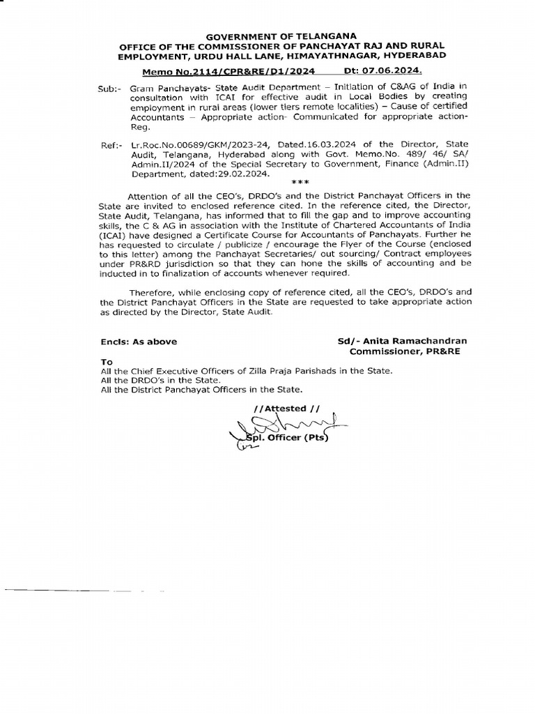 Memo No 2114 CPRRE D1 2024 DT 07062024 On Certi - 240619 - 150838 | PDF