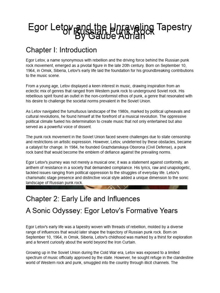 Word - Egor Letov | PDF | Punk Rock | Rock Music