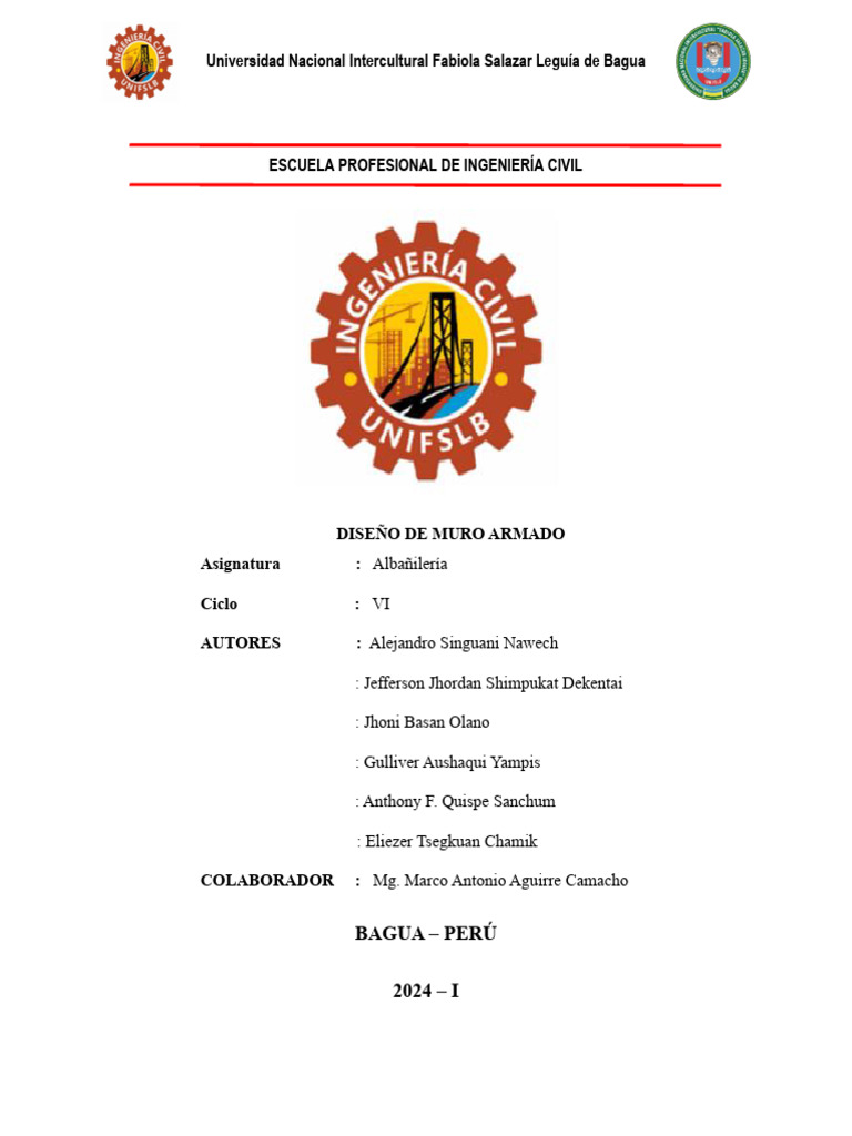Dise-O de Muro Armado | PDF | Elementos arquitectónicos | Albañilería