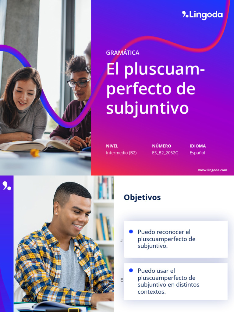 El Pretérito Pluscuamperfecto de Subjuntivo | PDF | Lingüística ...