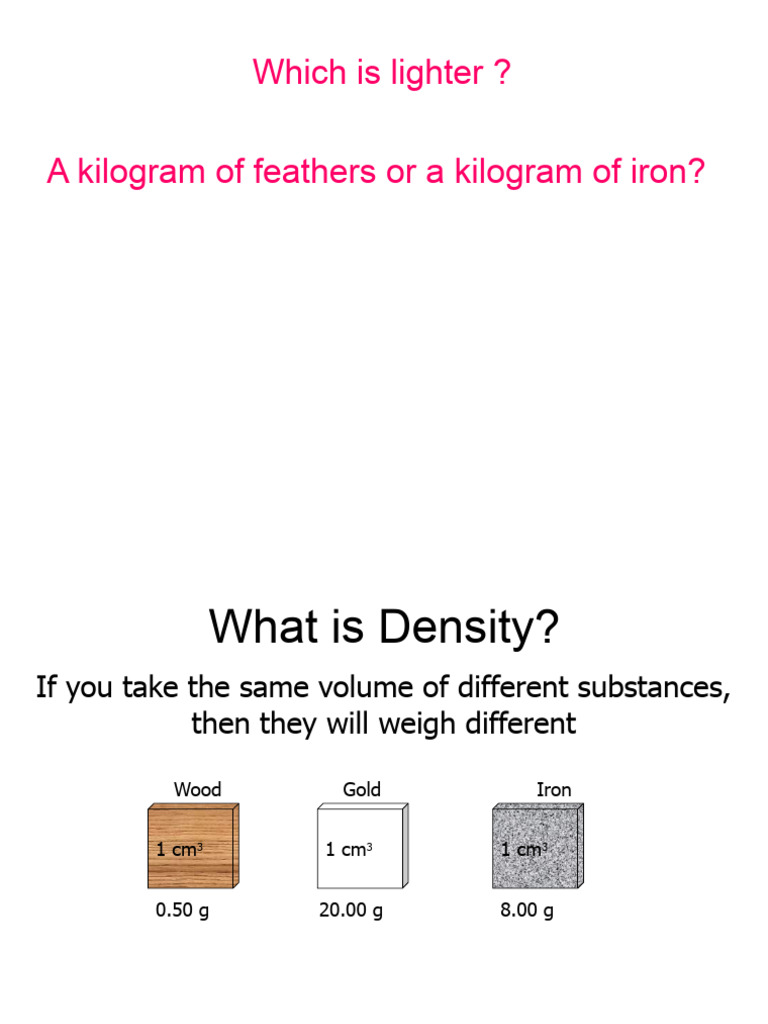 Density - Grade 8 | PDF | Density | Volume
