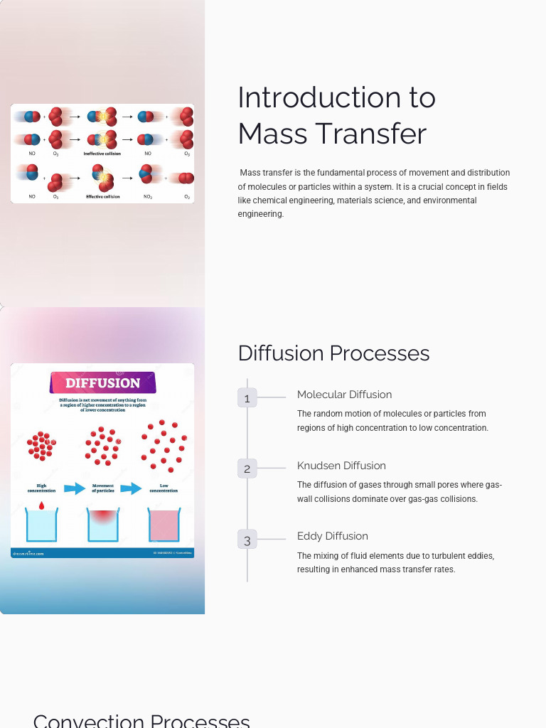 Mass Transfer Basics & Applications | PDF | Diffusion | Porosity