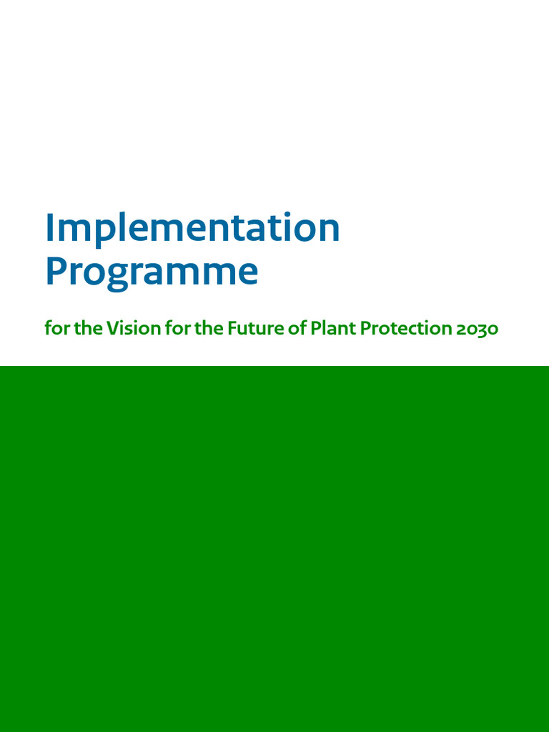 Implementation Programme For The Vision For The Future of Plant ...