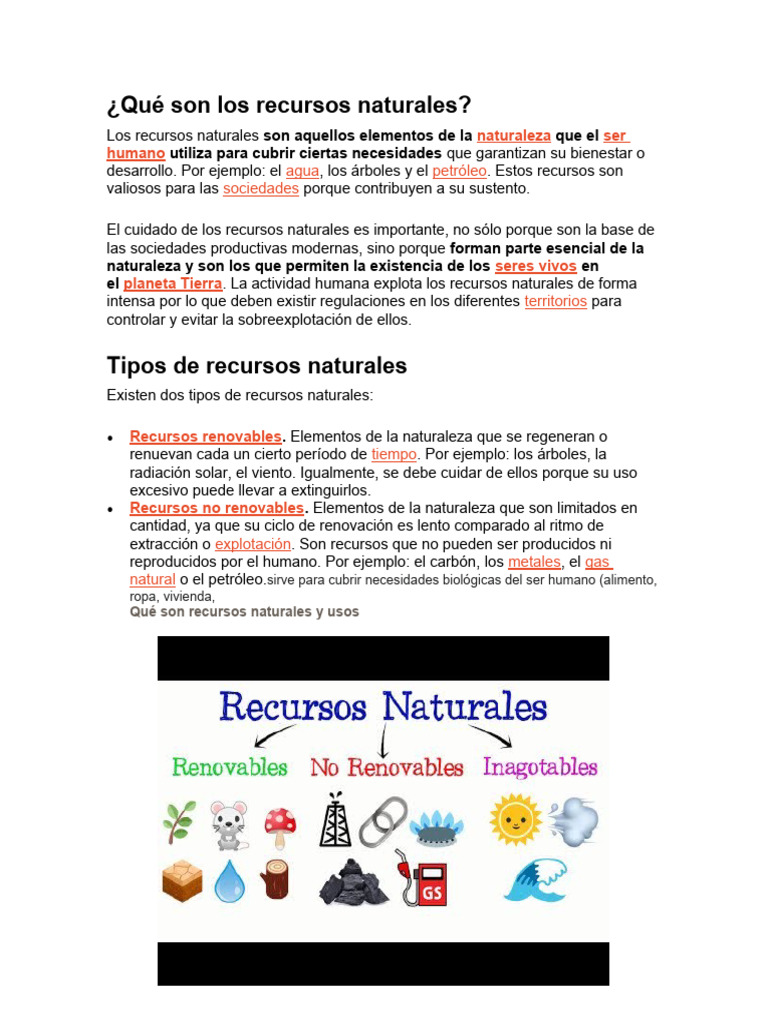 Qué Son Los Recursos Naturales | PDF | Energía renovable | Energía solar