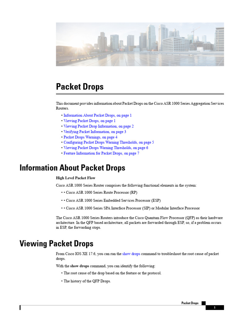 QFP Packet Drop Management Guide | PDF | Router (Computing) | Computer ...