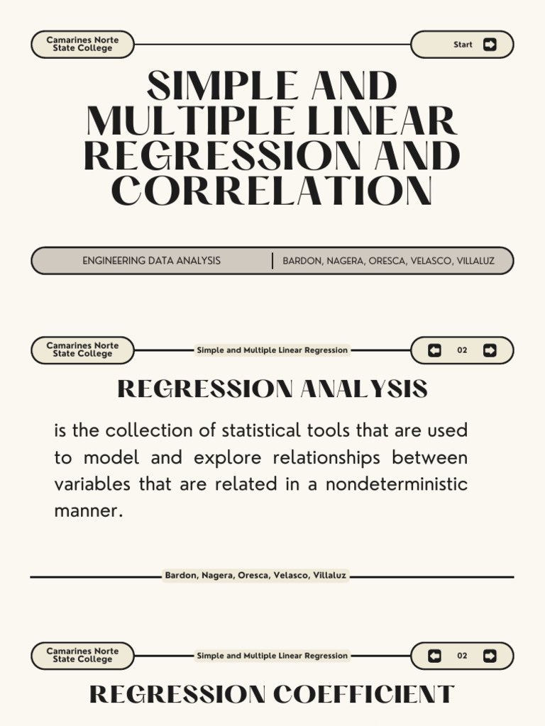 Simple and Multiple Linear Regression and Correlation | Download Free PDF | Regression Analysis ...