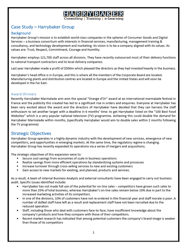 PMP Virtual Case Study | PDF | Sales | Marketing