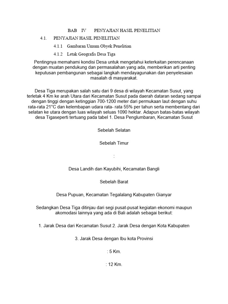 Bab IV Penyajian Hasil Penelitian | PDF