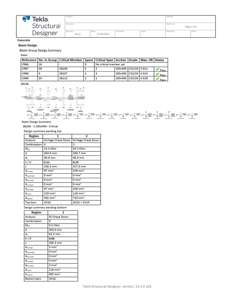 Beam Group Design Summary | PDF | Structural Engineering | Mechanical Engineering
