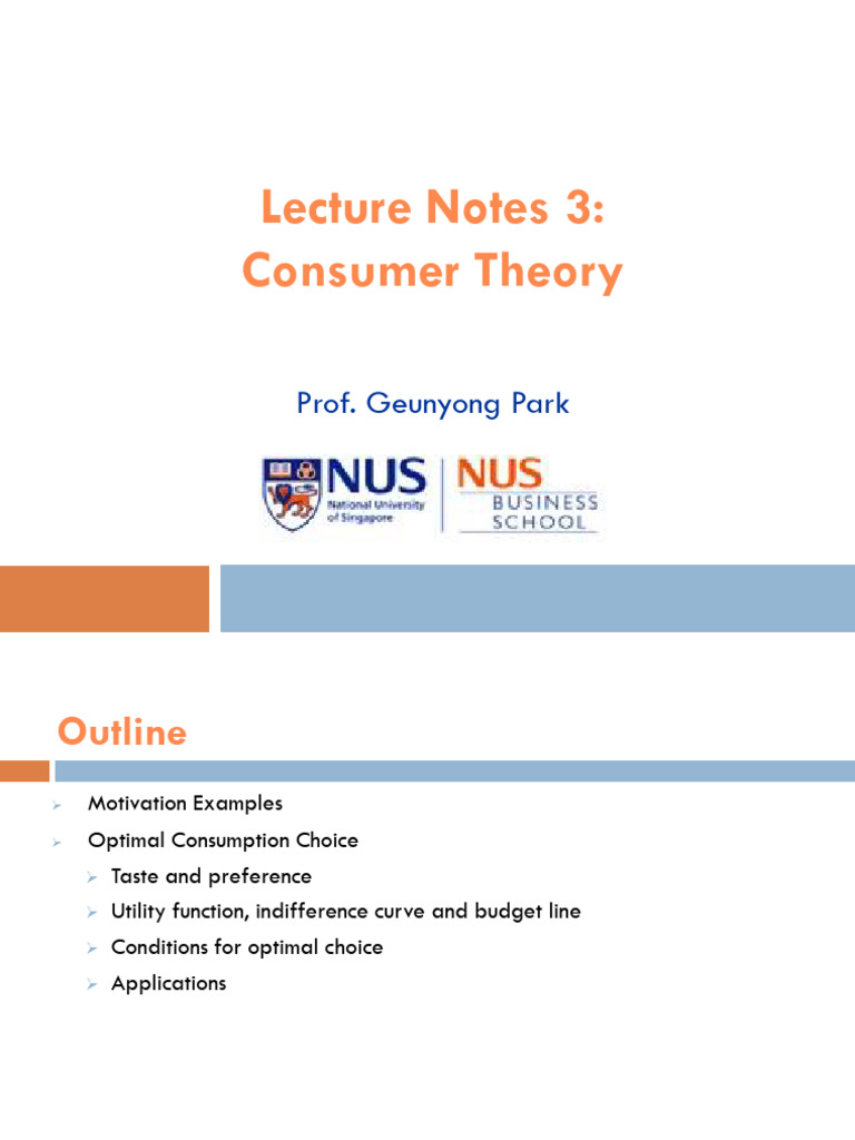 Consumer Theory: Optimal Choices Explained | PDF | Utility | Microeconomics