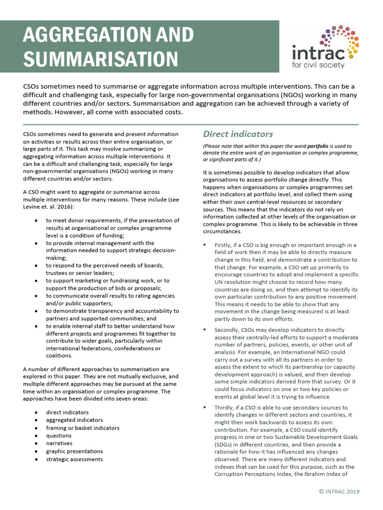 10.aggregation and Summarisation | PDF | Hypothesis | Qualitative Research