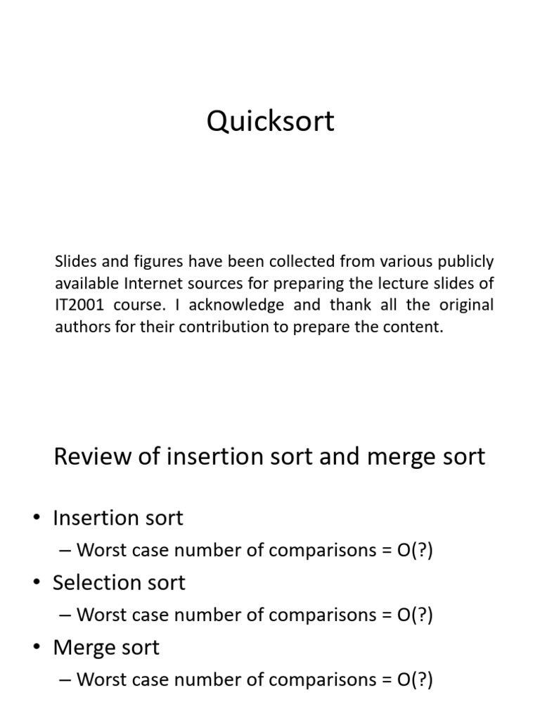 Lec8 1-Quicksort | PDF | Applied Mathematics | Theoretical Computer Science