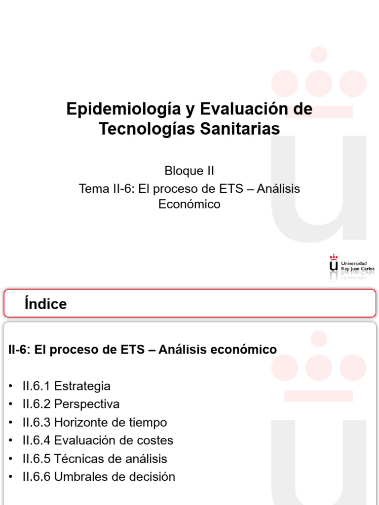 Tema II-6 - El Proceso de ETS - Analisis Economico | PDF | Dejar de fumar | Hospital
