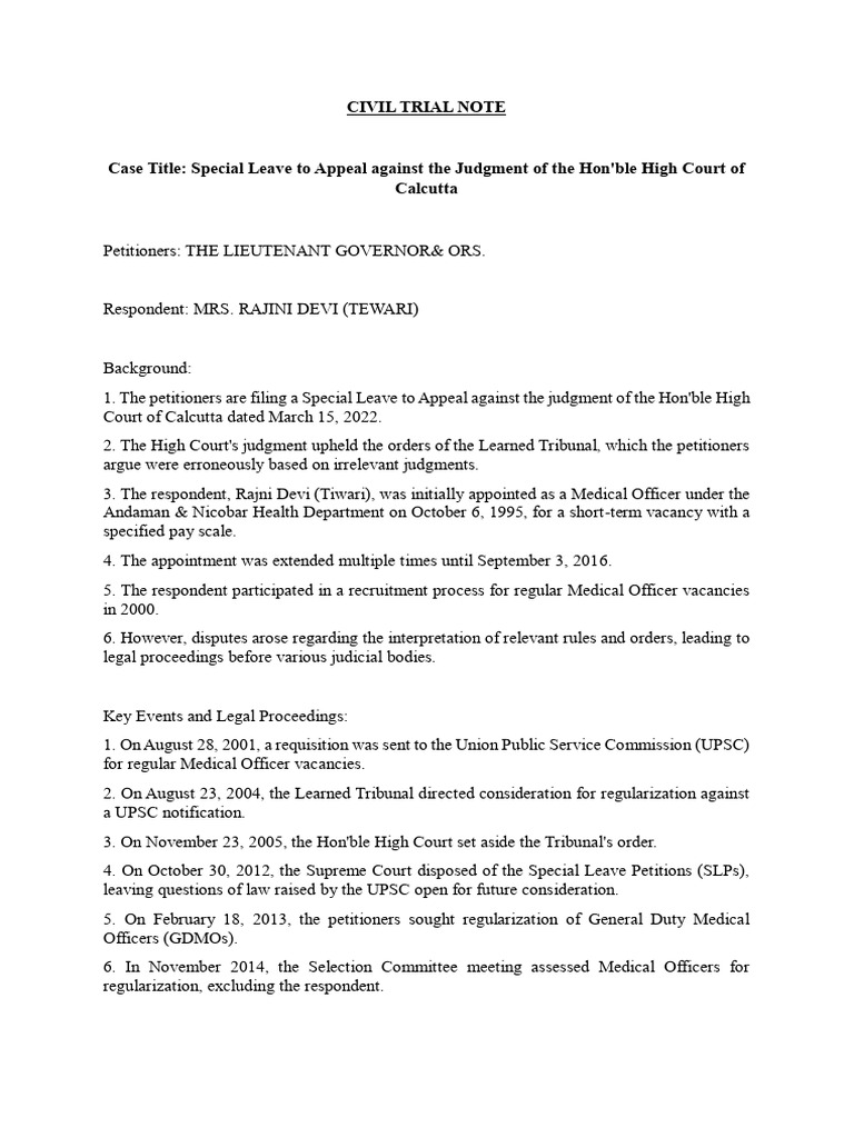 Civil Trial Note | PDF | Judgment (Law) | Lawsuit