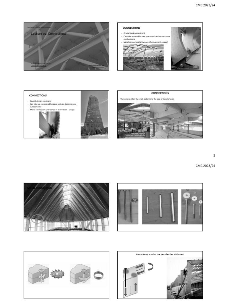 Timber Structure Connection Design Guide | PDF | Screw | Lumber