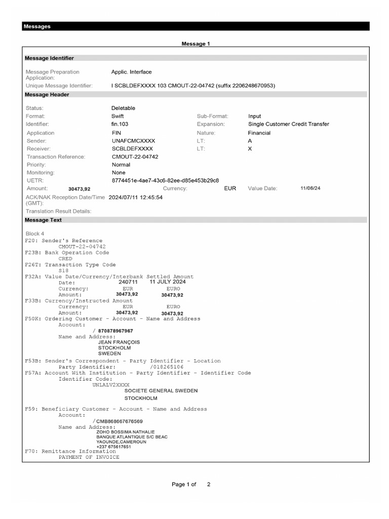 SWIFT | PDF