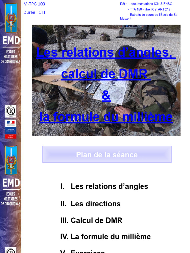 Calcul de DMR et Formule du Millième | PDF | Boussole | Angle