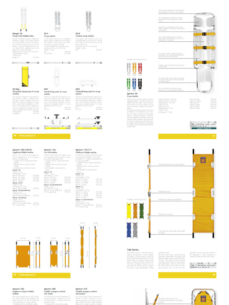 Emergency Medical Stretchers Guide | PDF | Materials