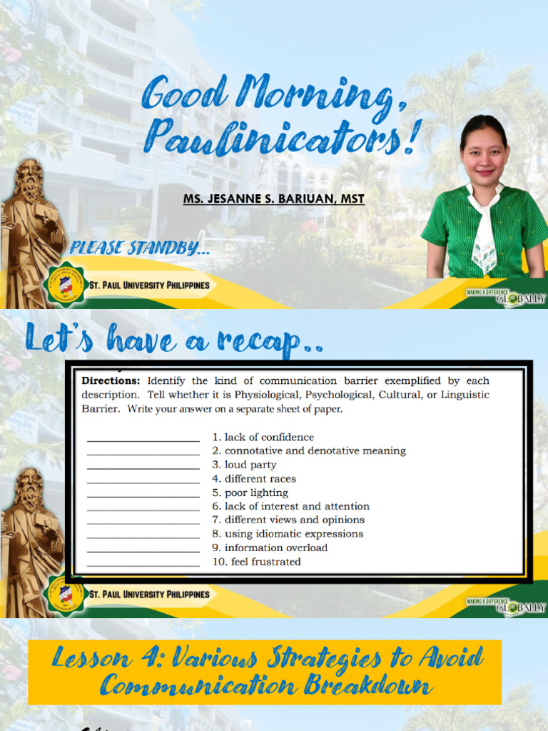 Strategies to Prevent Communication Breakdown | PDF | Communication ...