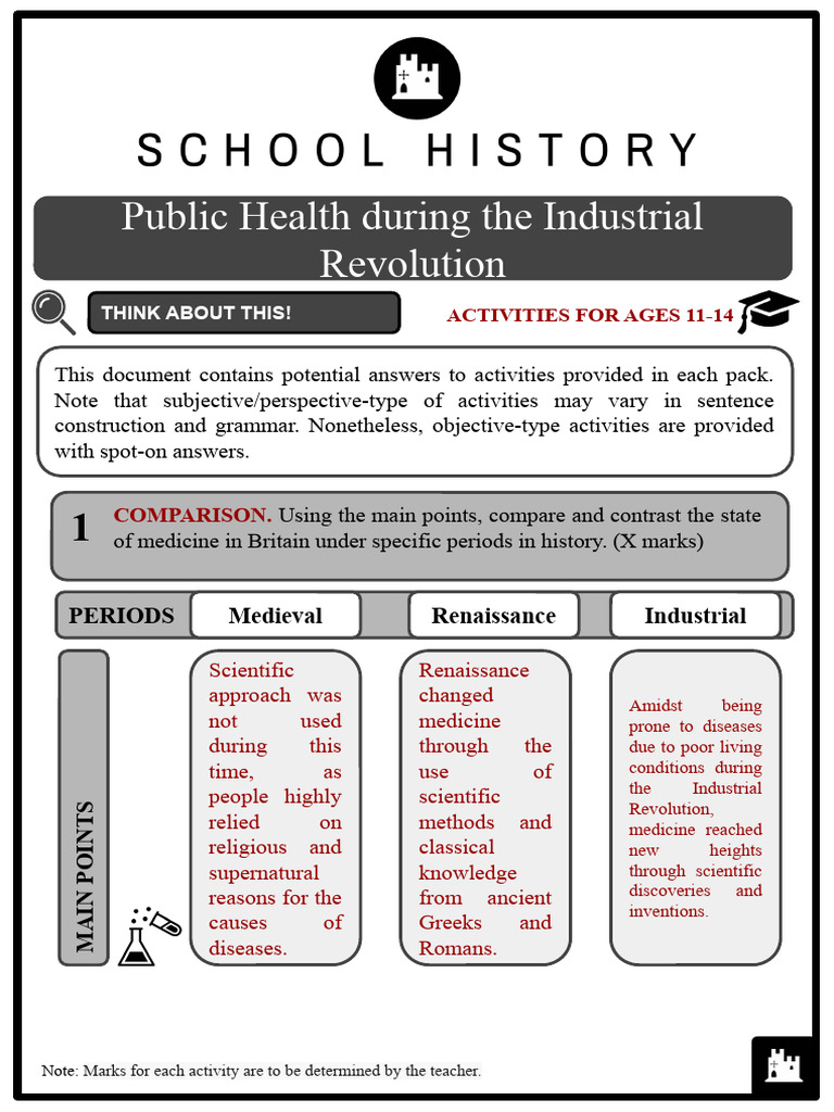 Public Health During The Industrial Revolution Answer Guide | PDF ...
