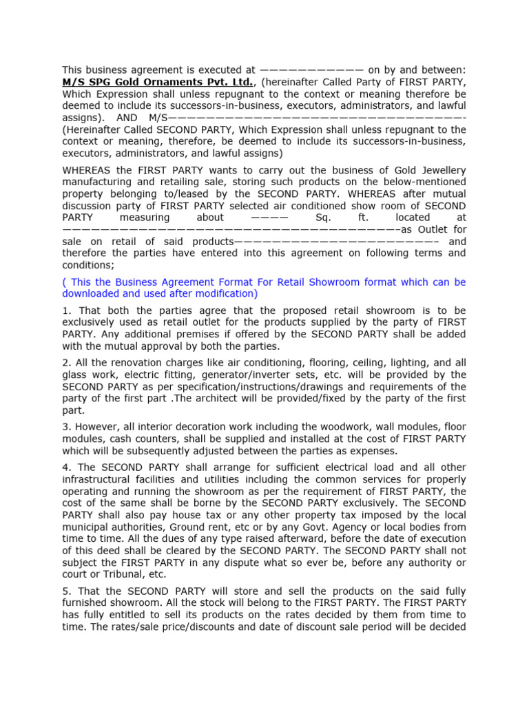 Gold Agreement | PDF | Taxes | Insurance