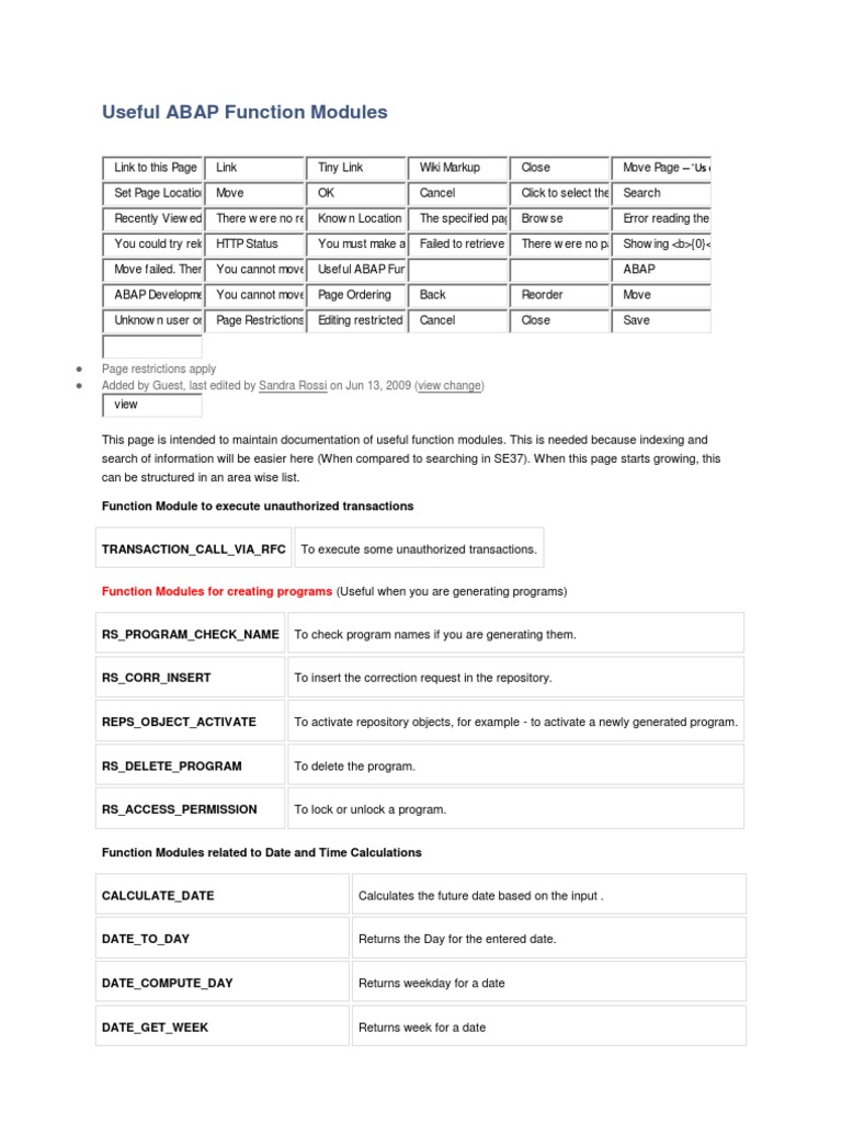 Useful Function Module | PDF | Email | Computer File